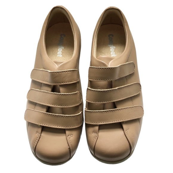 Cosyfeet | Shoes | New Cosyfeet Alison Taupe Tan Leather Extra Roomy ...